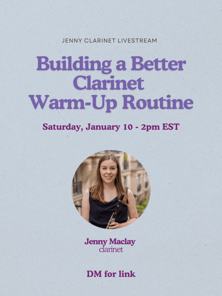 January 2026 livestream: Building a Better Clarinet Warm-Up Routine ...